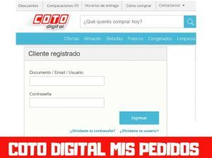 Ingresar a COTO DIGITAL Mis Pedidos Online 🥇 Historial de pedidos